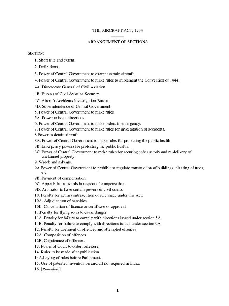 Aircraft Act 1934 PDF Arbitration Justice