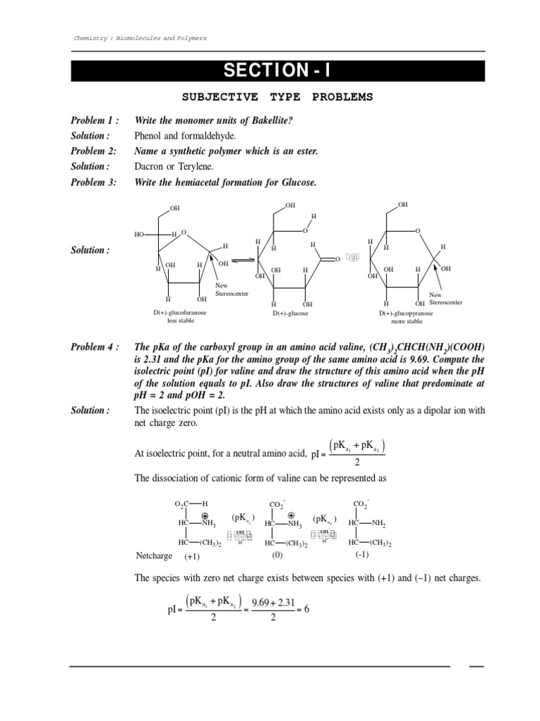 Biomolecules and Polymers-02 - Solved Problems | PDF | Glucose ... Biomolecules and Polymers-02 - Solved Problems | PDF | Glucose ...