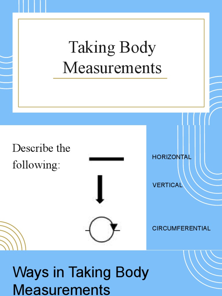 Taking Body Measurements | PDF | Body Shape | Waist
