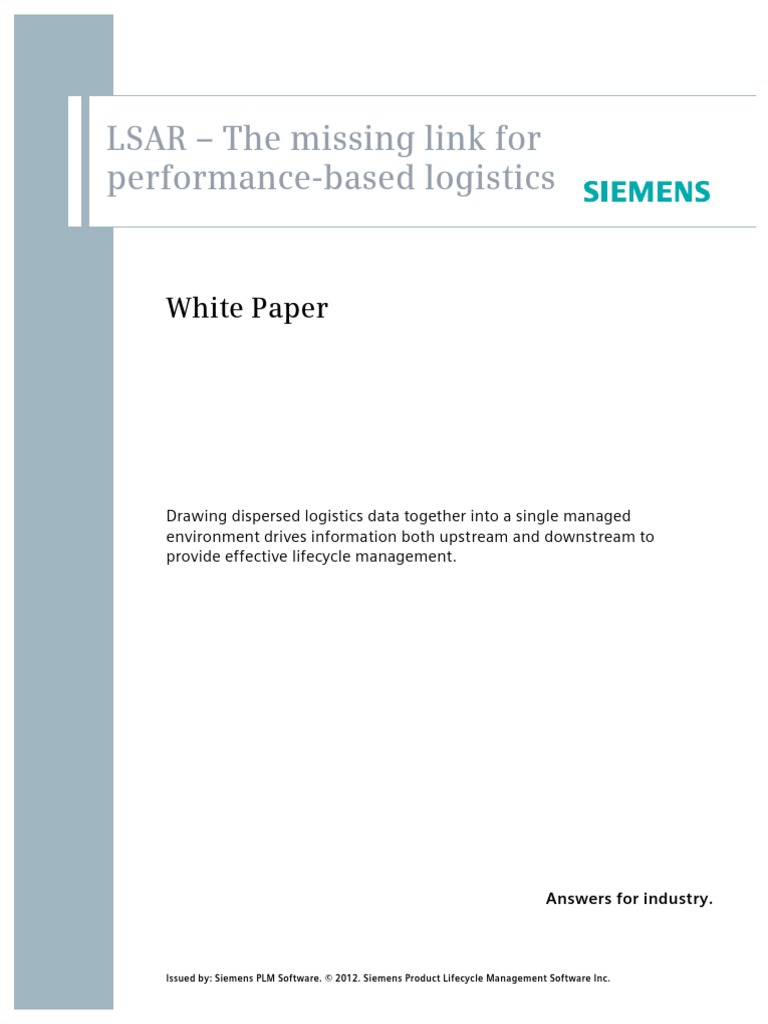 Lsar WP W 1 - tcm78-5601 | PDF | Product Lifecycle | Logistics