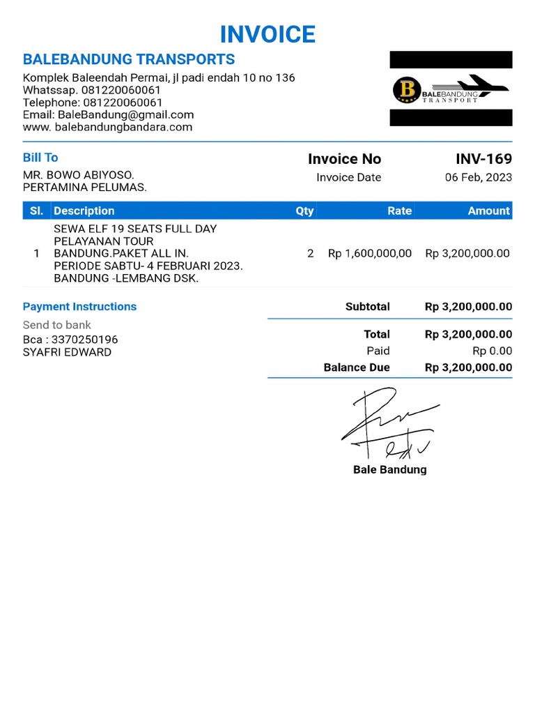 Invoice INV 169 1 | PDF