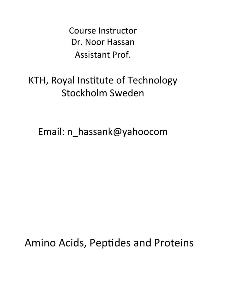 Biomolecules Lecture 1 and 2 | PDF | Amino Acid | Alpha Helix