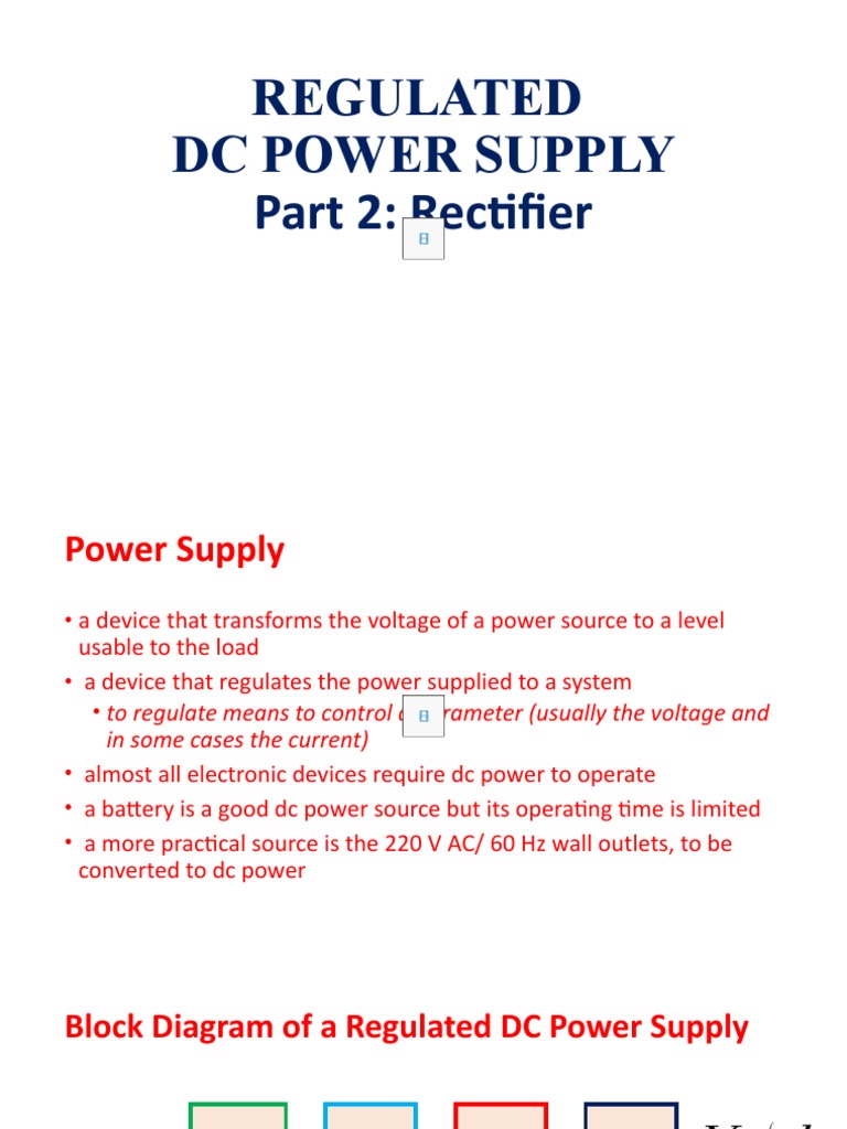Regulated DC Power Supply Part 2 | PDF | Rectifier | Power Supply