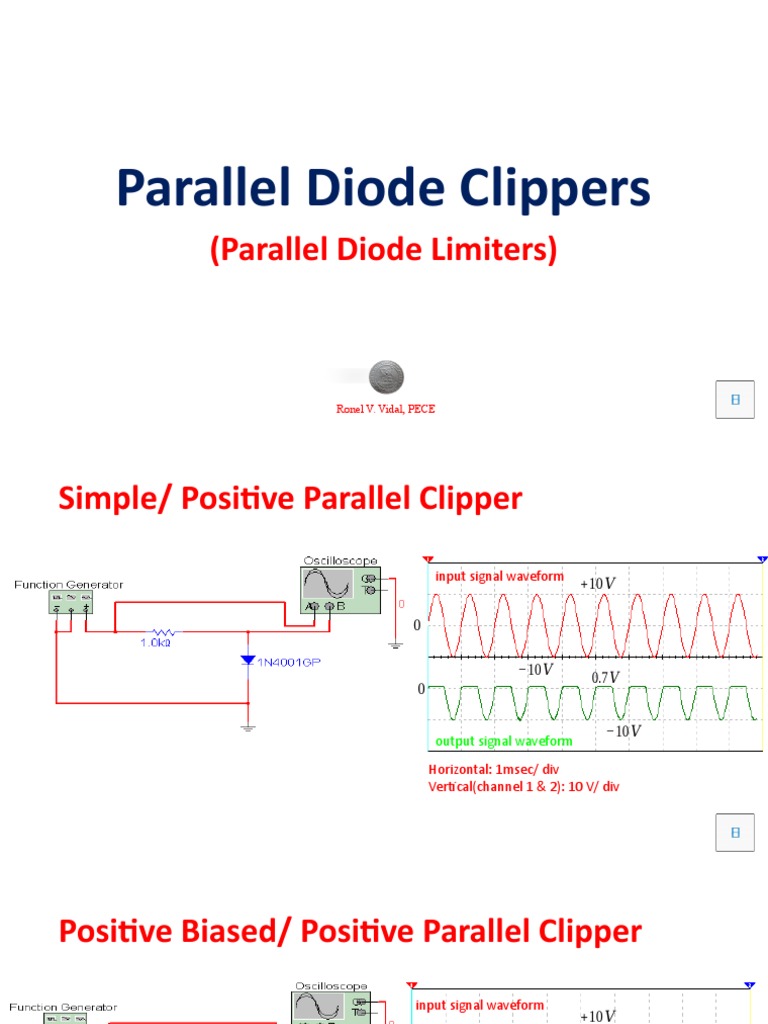 Parallel Diode Clipper Circuit Diagrams | PDF | Electrical Engineering ...