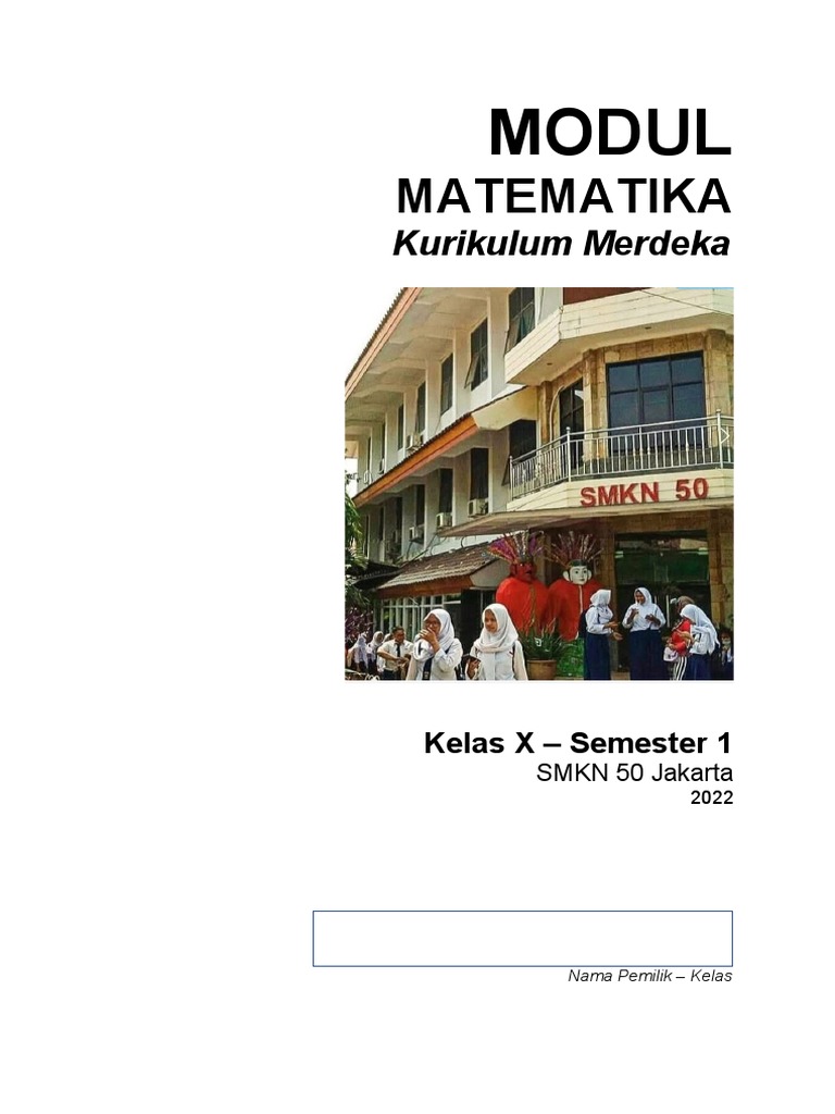 Cover Modul Kurikulum Merdeka Kls X SMT 1 2 | PDF