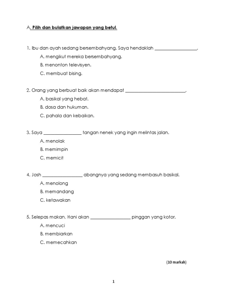 Pendidikan Moral Tahun 2 | PDF