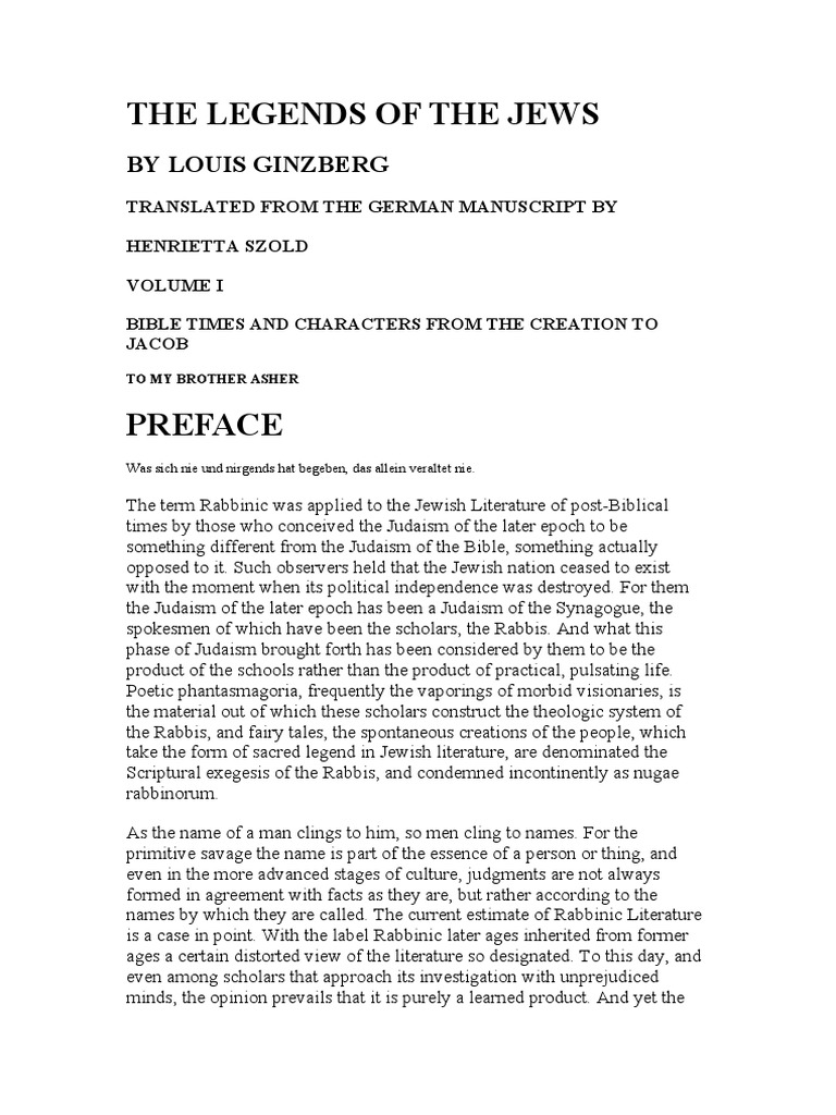 The Legends of The Jews Vol 1 | PDF | Angel | Heaven The Legends of The Jews Vol 1 | PDF | Angel | Heaven