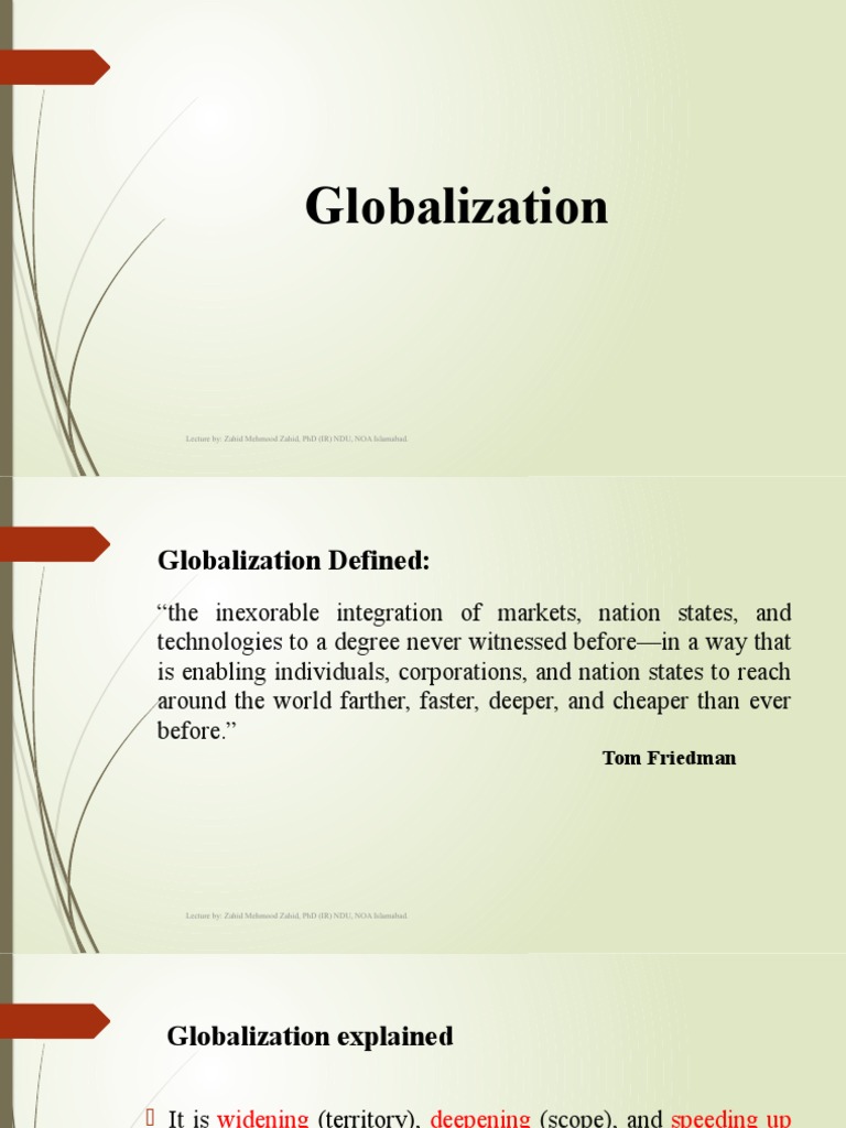4th Lecture Globalization | PDF | Globalization | Hegemony