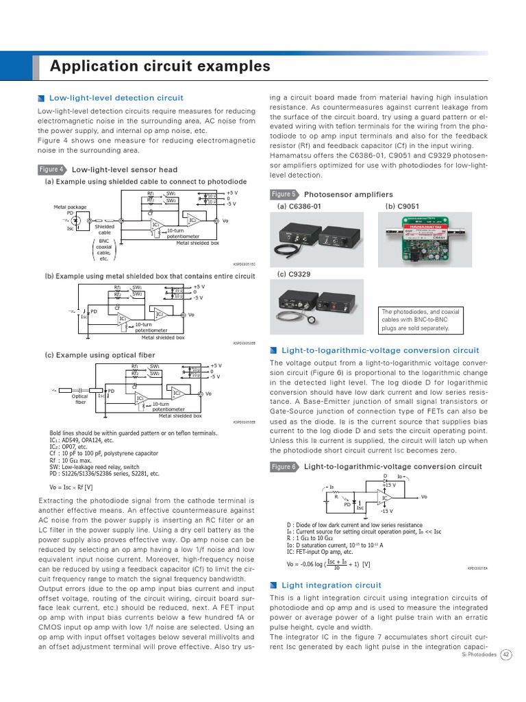 Si PD Circuit e | PDF | Amplifier | Operational Amplifier