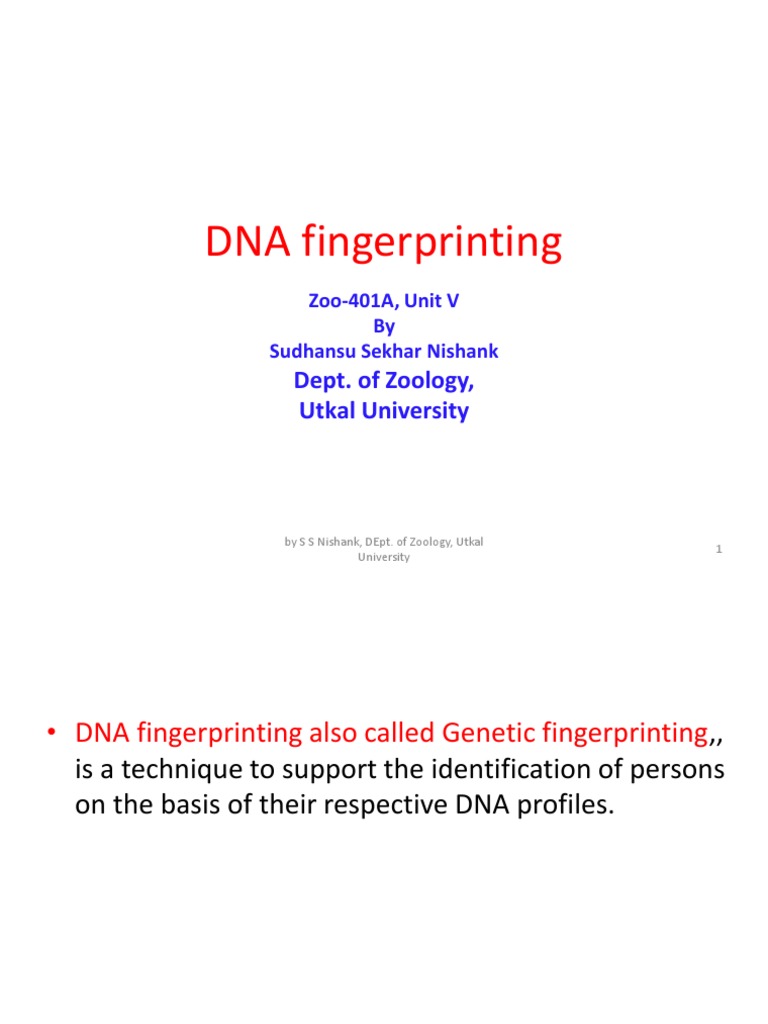 DNA Fingerprinting 2021 | Download Free PDF | Microsatellite | Dna ...