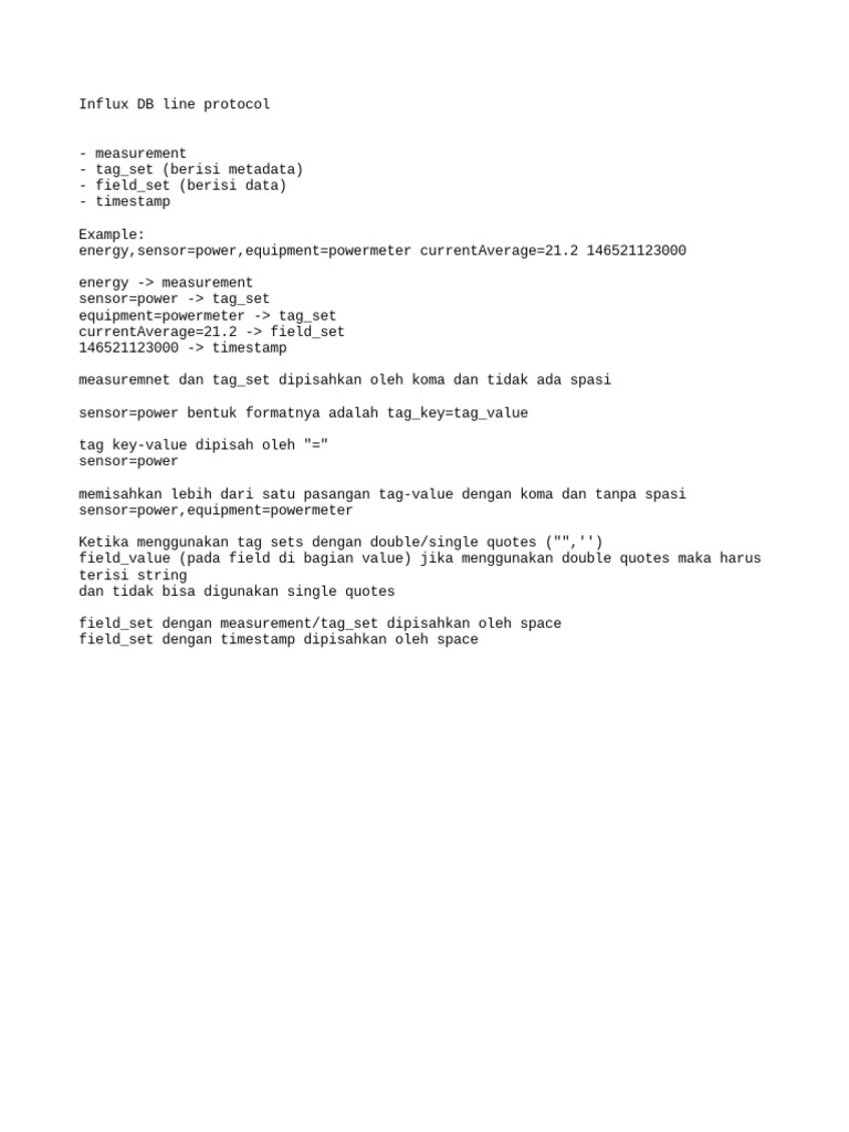 Influx Line Protocol Pdf