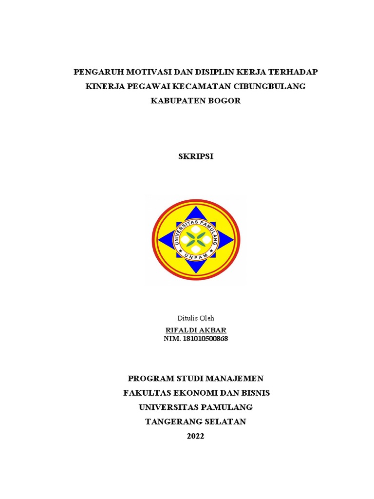 Skripsi-Rifaldi Akbar 1 | PDF | Karier & Perkembangan