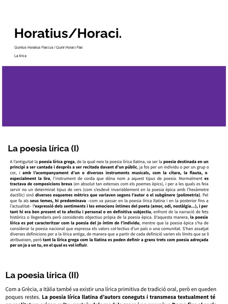 Horatius Horaci v02 | PDF