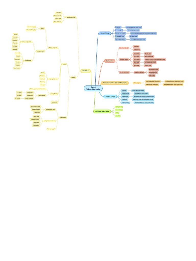 Sistem Tulang - Mind Map | PDF