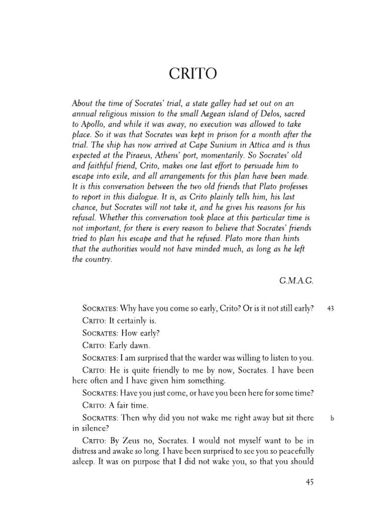 Plato's Crito | PDF