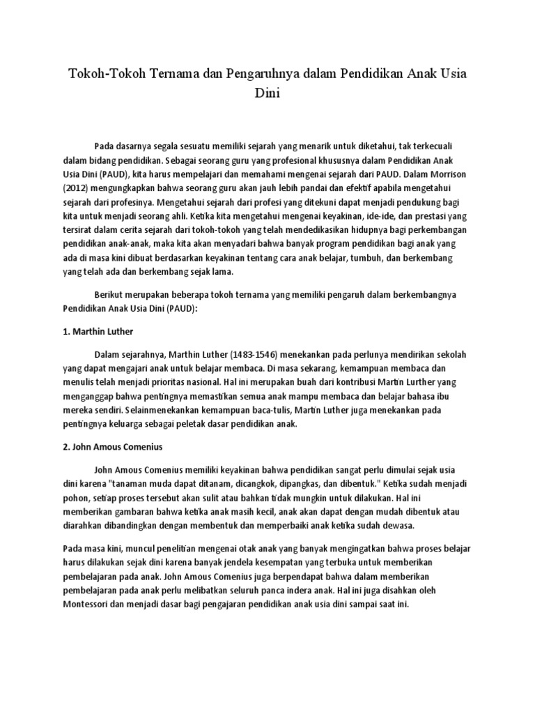 Tokoh Paud | PDF | Karier & Perkembangan | Sains & Matematika