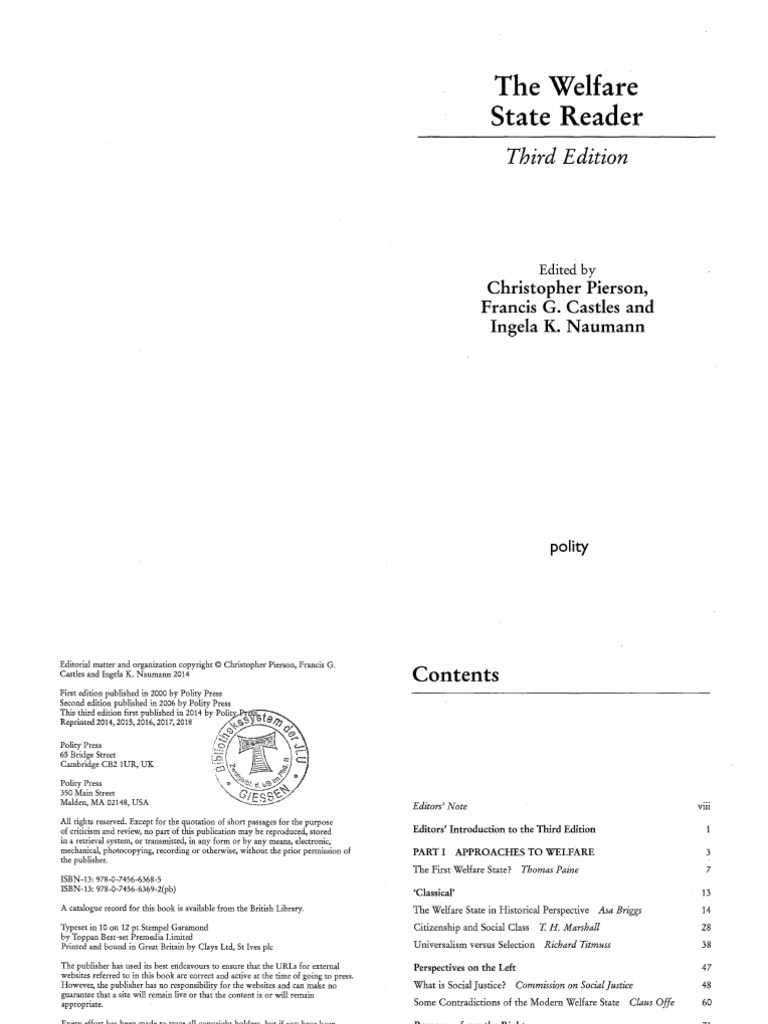 03b Van Parijs 20141996 Two Dilemmas of The Welfare State | PDF | Welfare | Welfare State