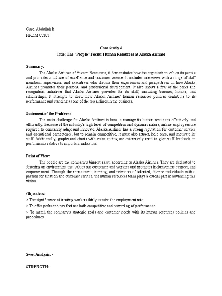 Case Study #4 - Guro, Abdullah B. | PDF | Human Resources | Employee ...