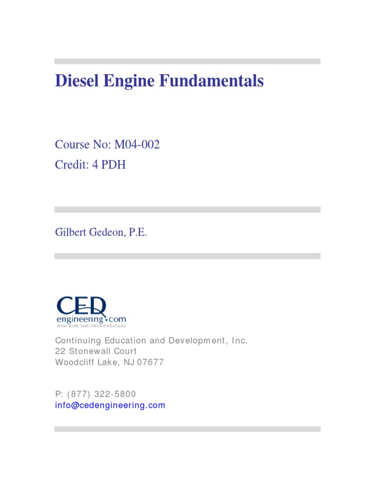Diesel Engine Fundamentals R1 Pdf Internal Combustion Engine