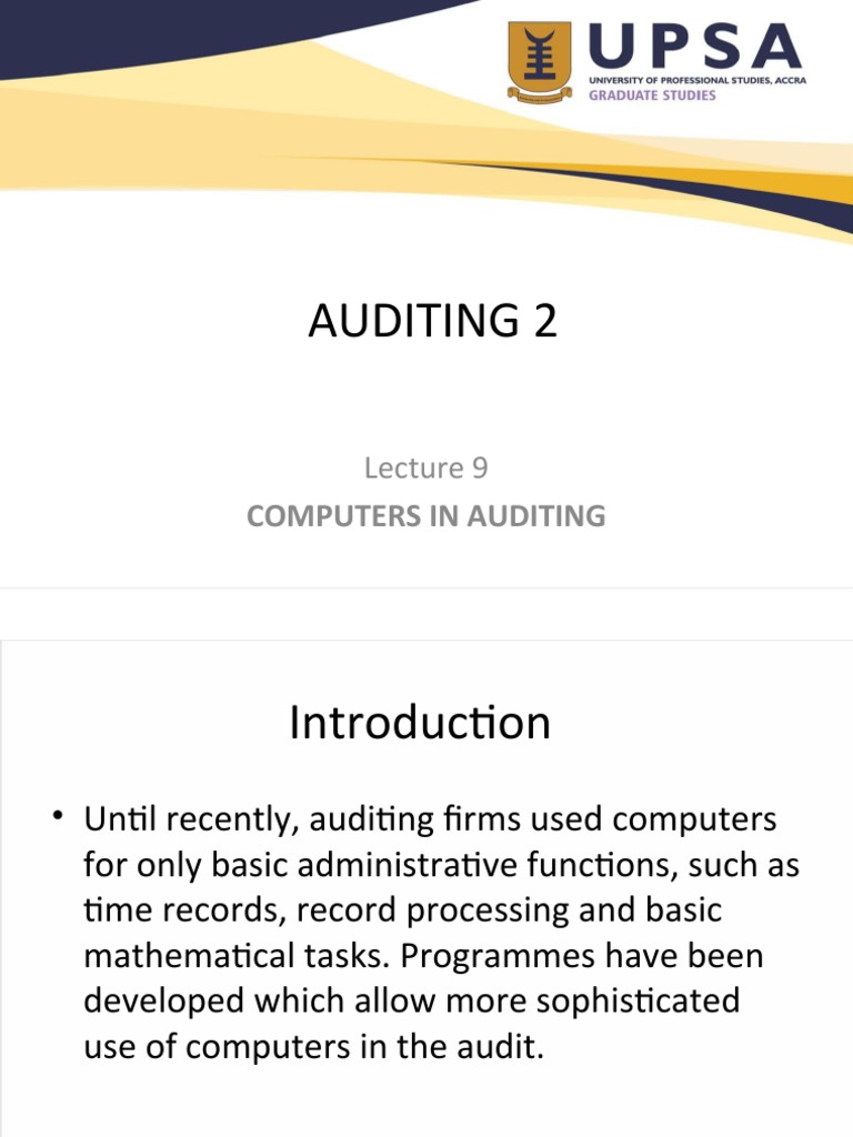 Audit 2 l9 Computers in Audit | PDF | Information Security | Audit