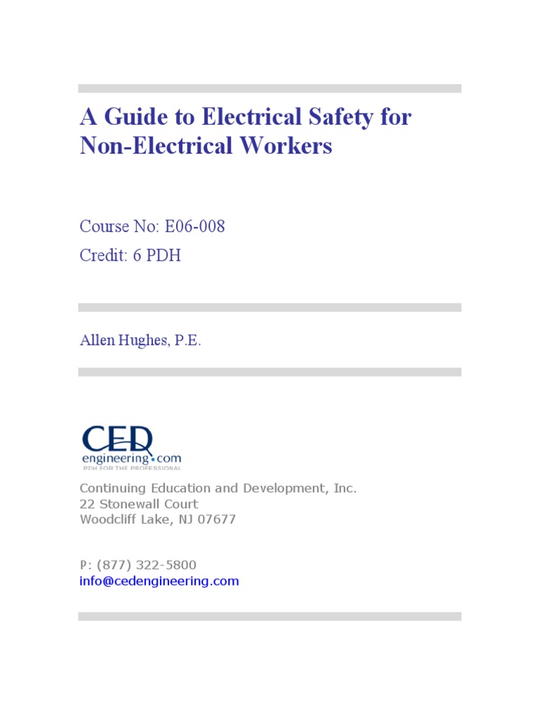 A Guide To Electrical Safety in Construction and Industry | PDF ...