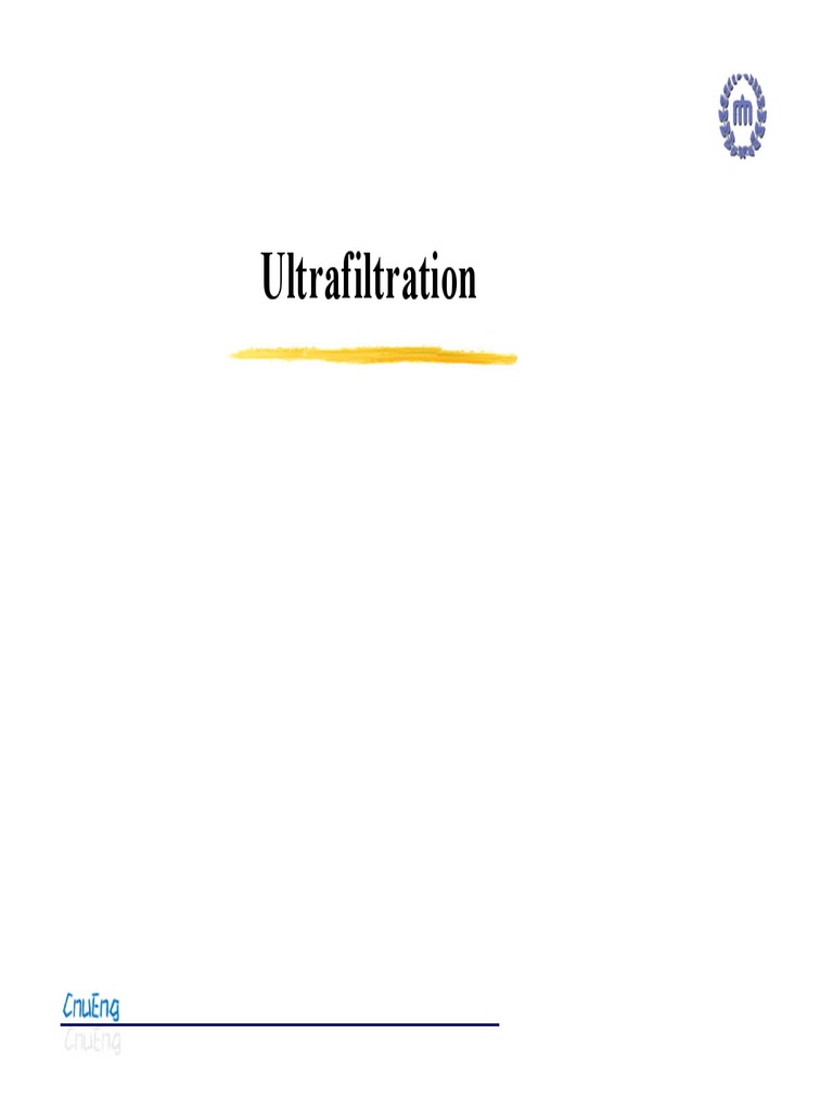 Ultrafiltration | PDF | Membrane | Osmosis