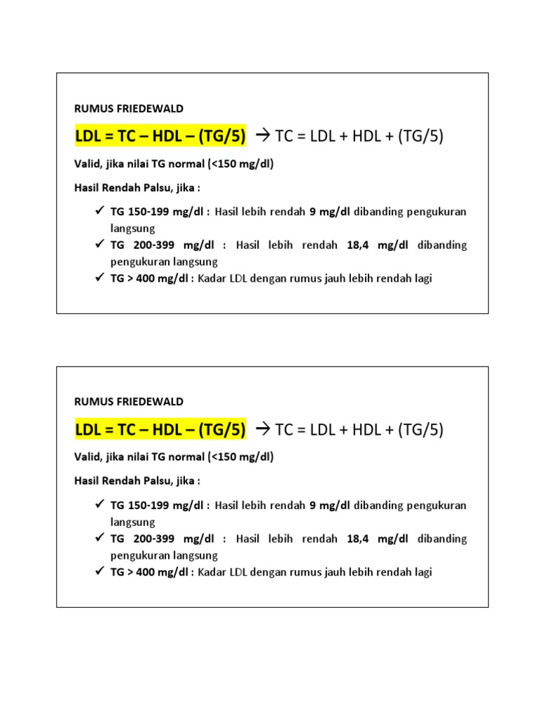 Rumus Friedewald | PDF