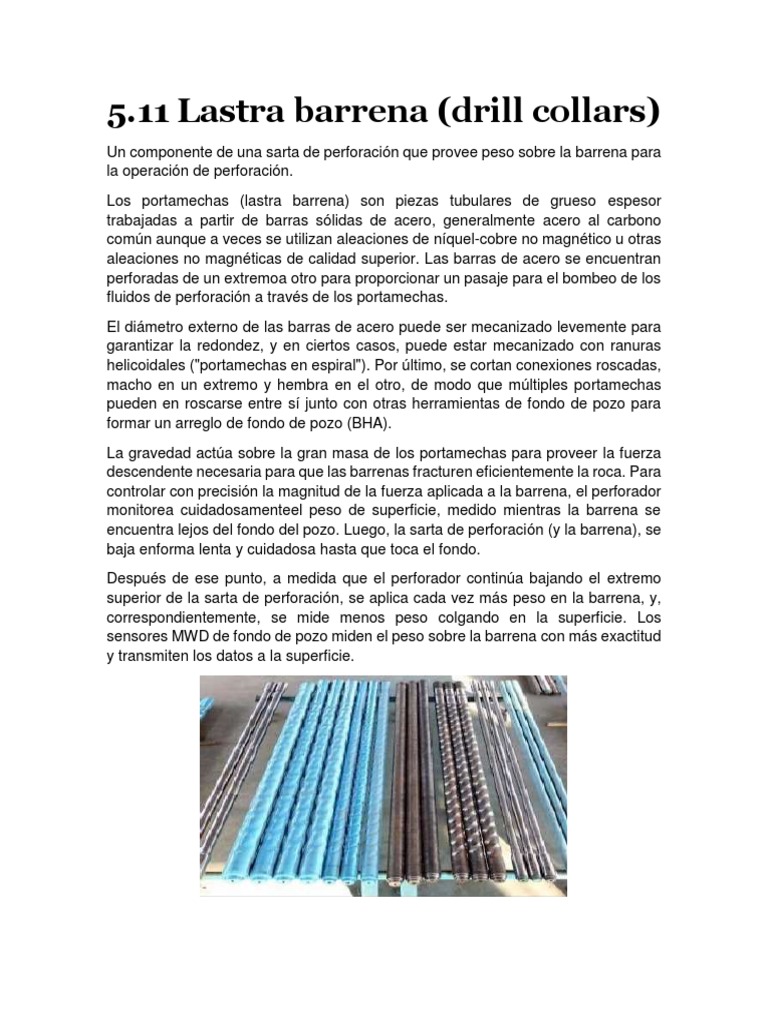 5.11 Lastra Barrena (Drill Collars) | PDF