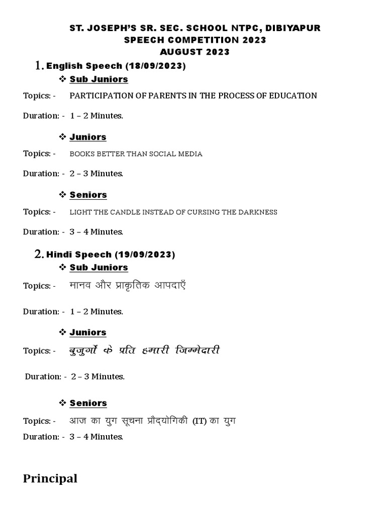 Speech 2023-24 | PDF