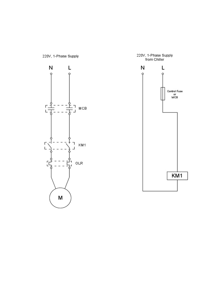 220V 1-Phase Chiller Wiring Diagram | PDF