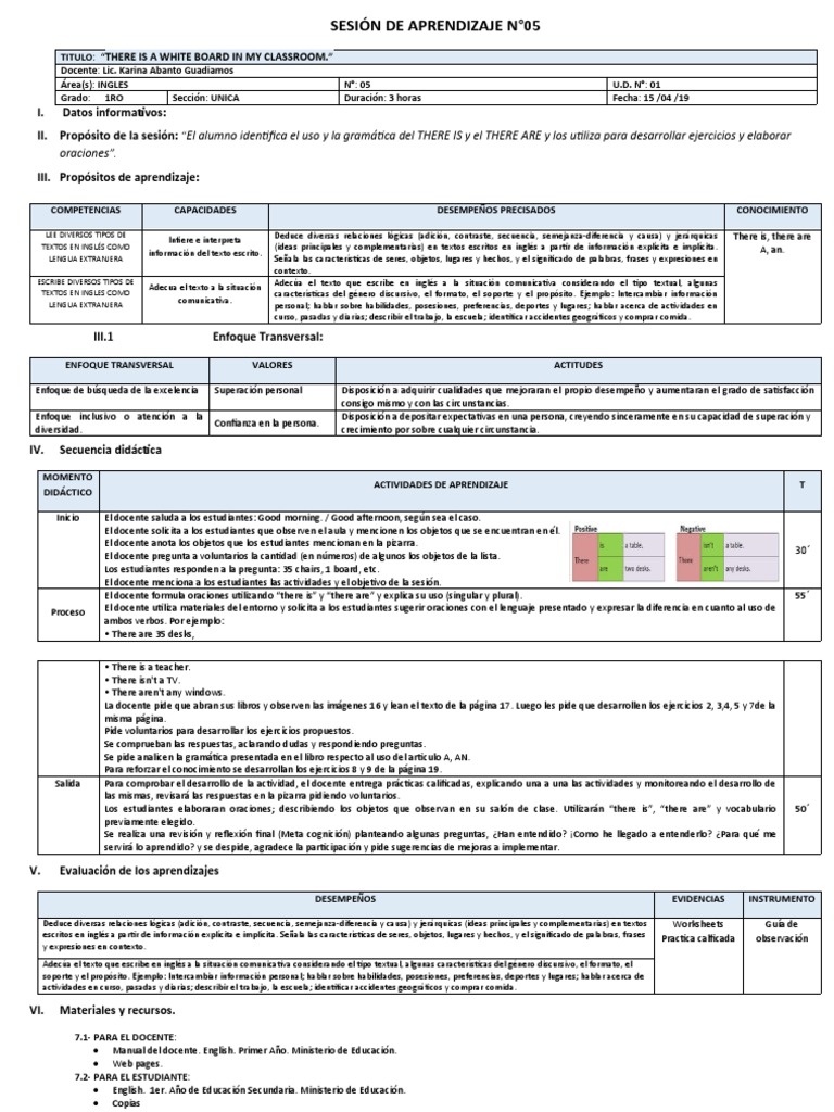 05 There Is There Are, A An | PDF | Aprendizaje | Información
