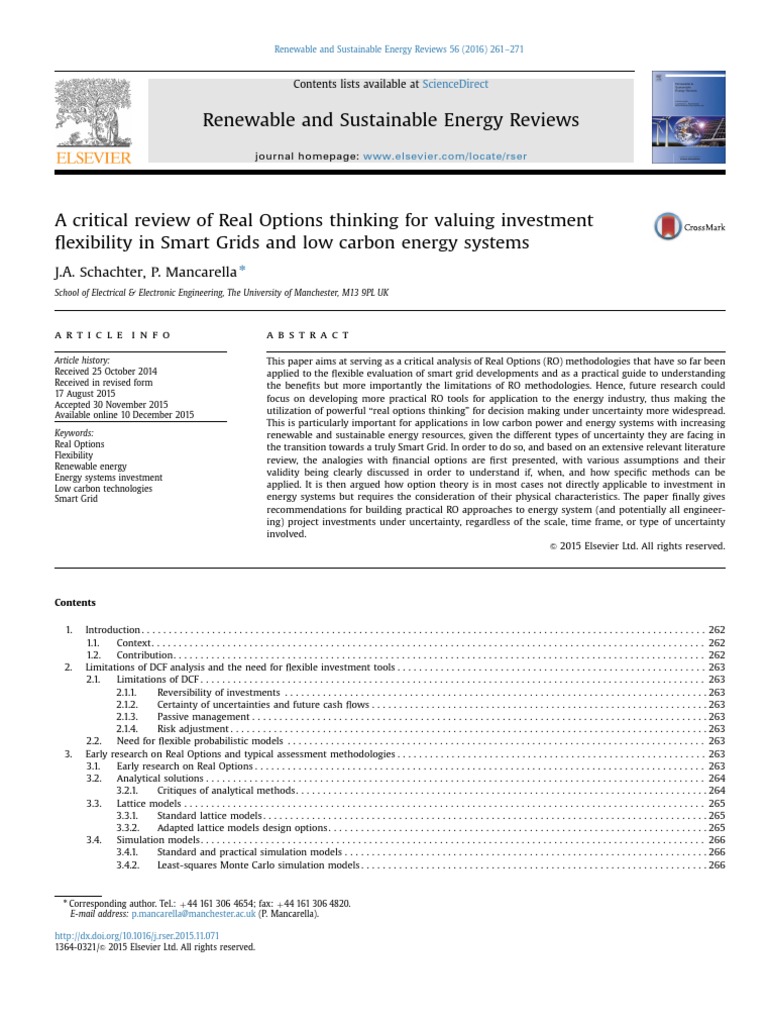 A Critical Review of Real Options Thinking For Valuing Investment | PDF ... A Critical Review of Real Options Thinking For Valuing Investment | PDF ...