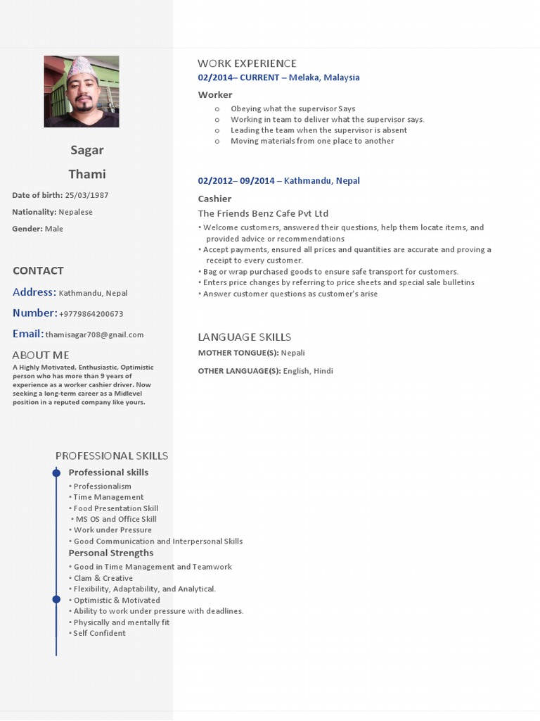 CV Sagar | PDF | Behavioural Sciences | Cognitive Science