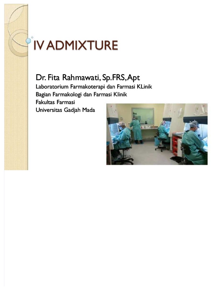 Iv Admixture | PDF