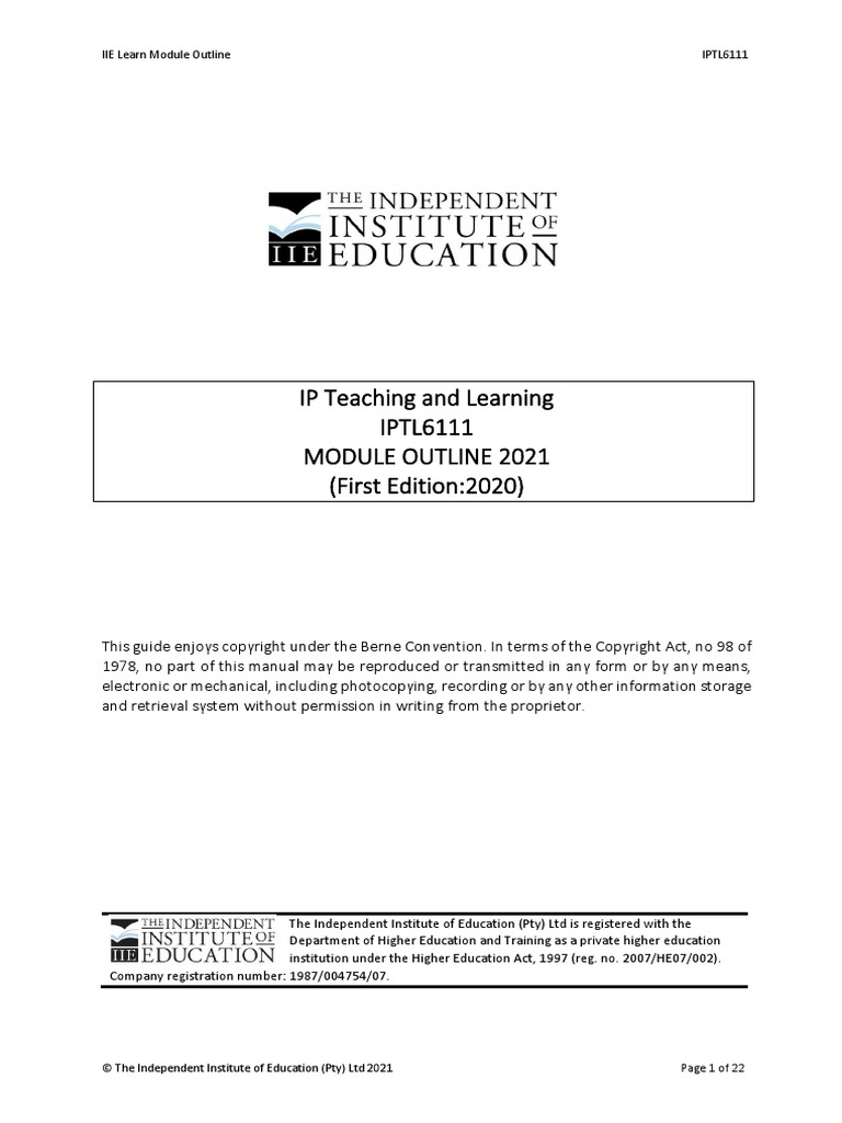 Learn Module Outline | PDF | Educational Assessment | Curriculum