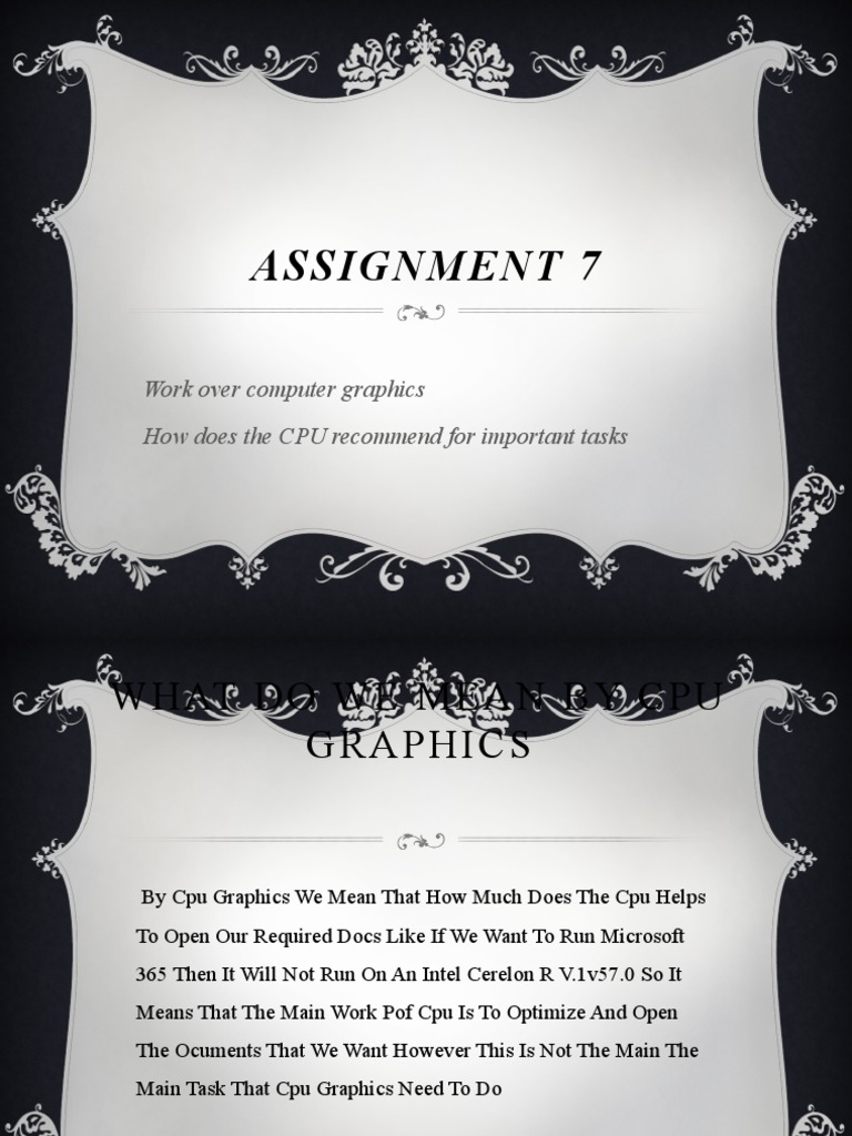 Assignment 7 | PDF | Games & Activities | Technology & Engineering