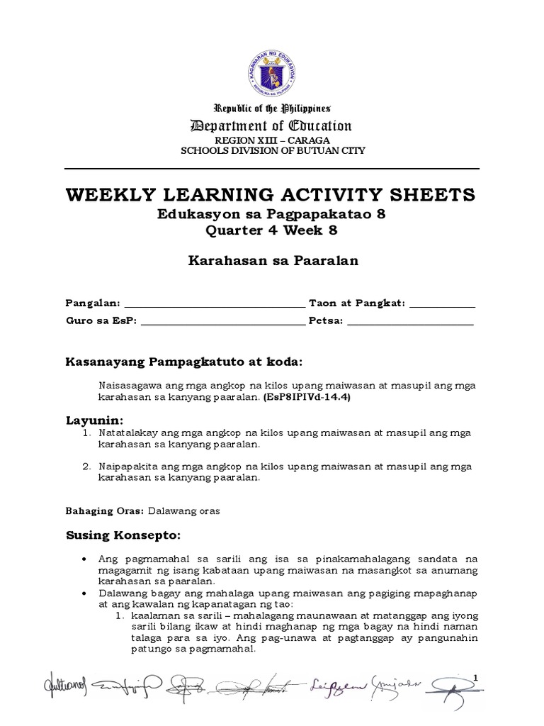 W8 Q4 Karahasan Sa Paaralan | PDF