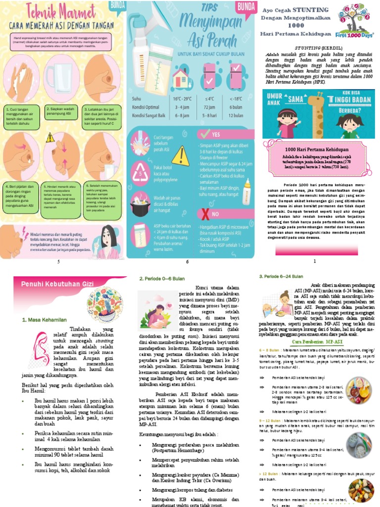 Leaflet Cegah Stunting Dengan 1000 HPK | PDF