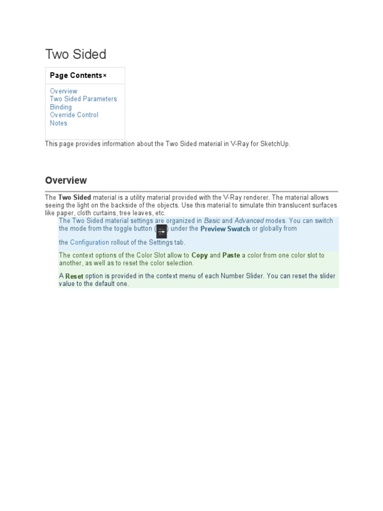 Two Sided Material | PDF | Rendering (Computer Graphics) | Texture Mapping