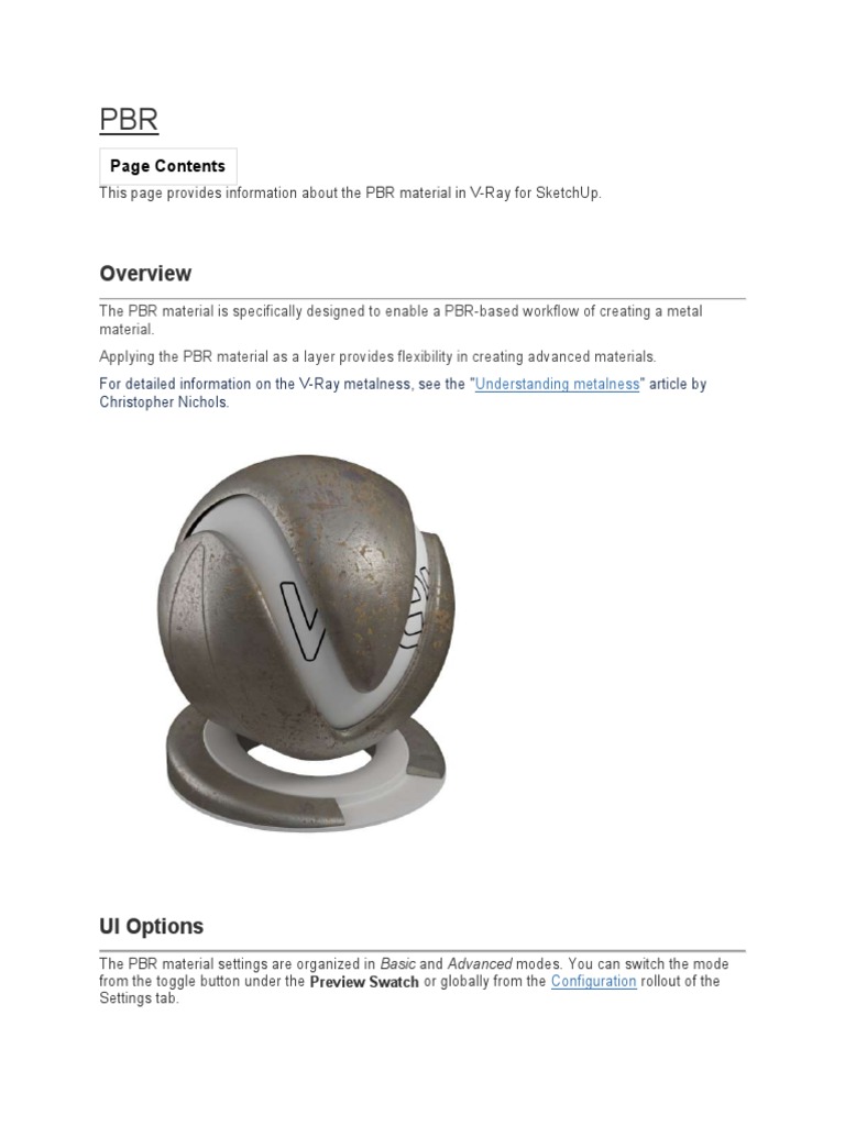 PBR Material | PDF | Texture Mapping | Rendering (Computer Graphics)