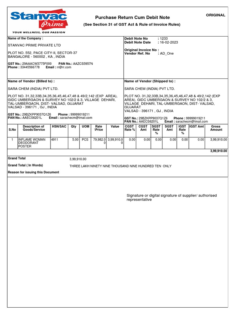 Debit Note | PDF | Government Of India | Economies