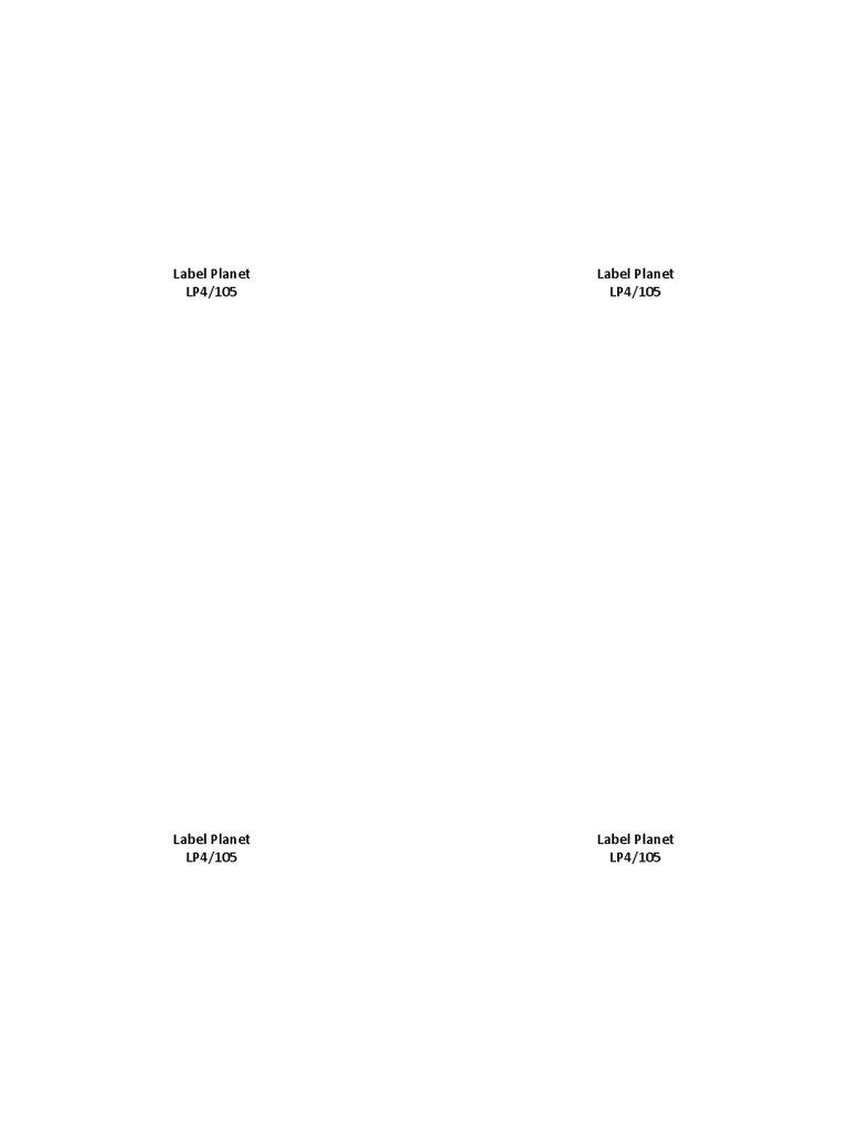 Label Planet LP4 105 Word Portrait | PDF