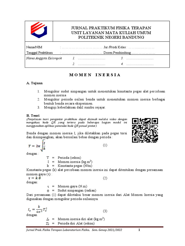 Momen Inersia D4 - 2021 | PDF