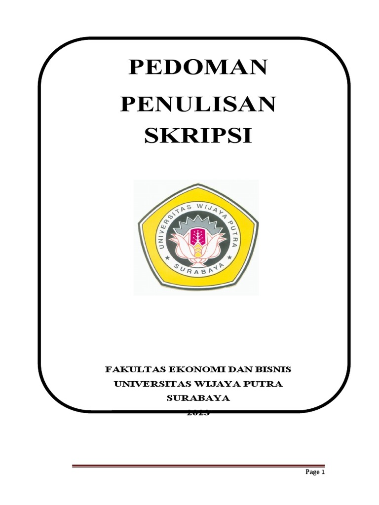 Pedoman Penulisan Skripsi 2023 | PDF