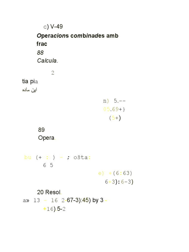 Operacions Combinades | PDF