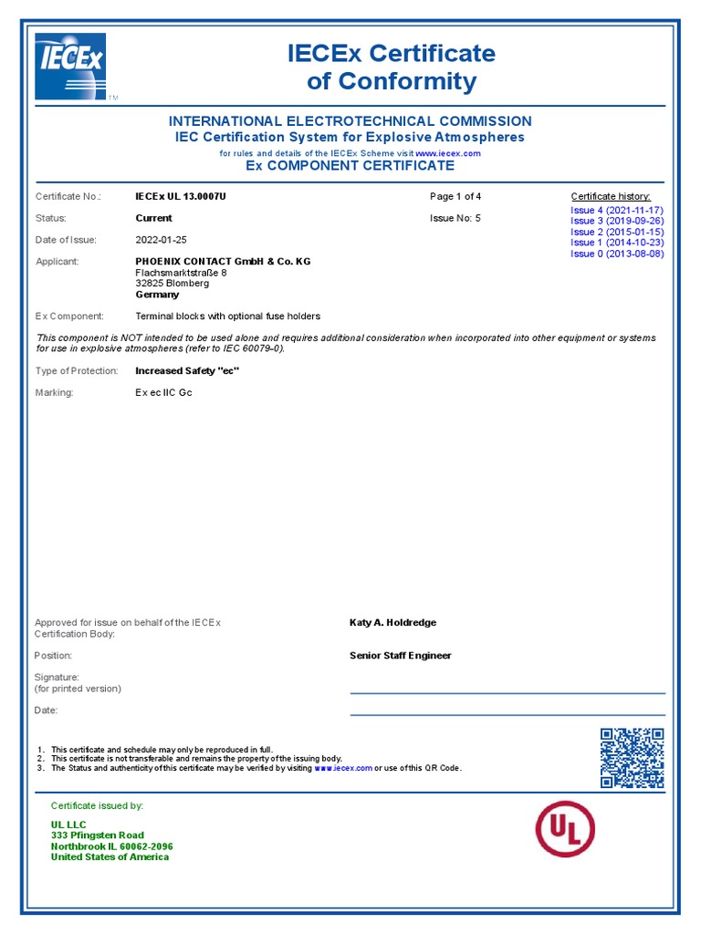 Iecex Certificate of Conformity | PDF | Fuse (Electrical ...
