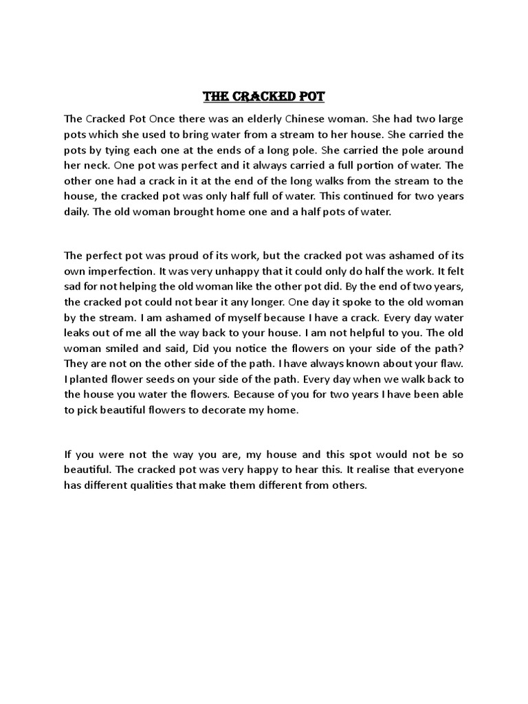 The Cracked Pot | PDF