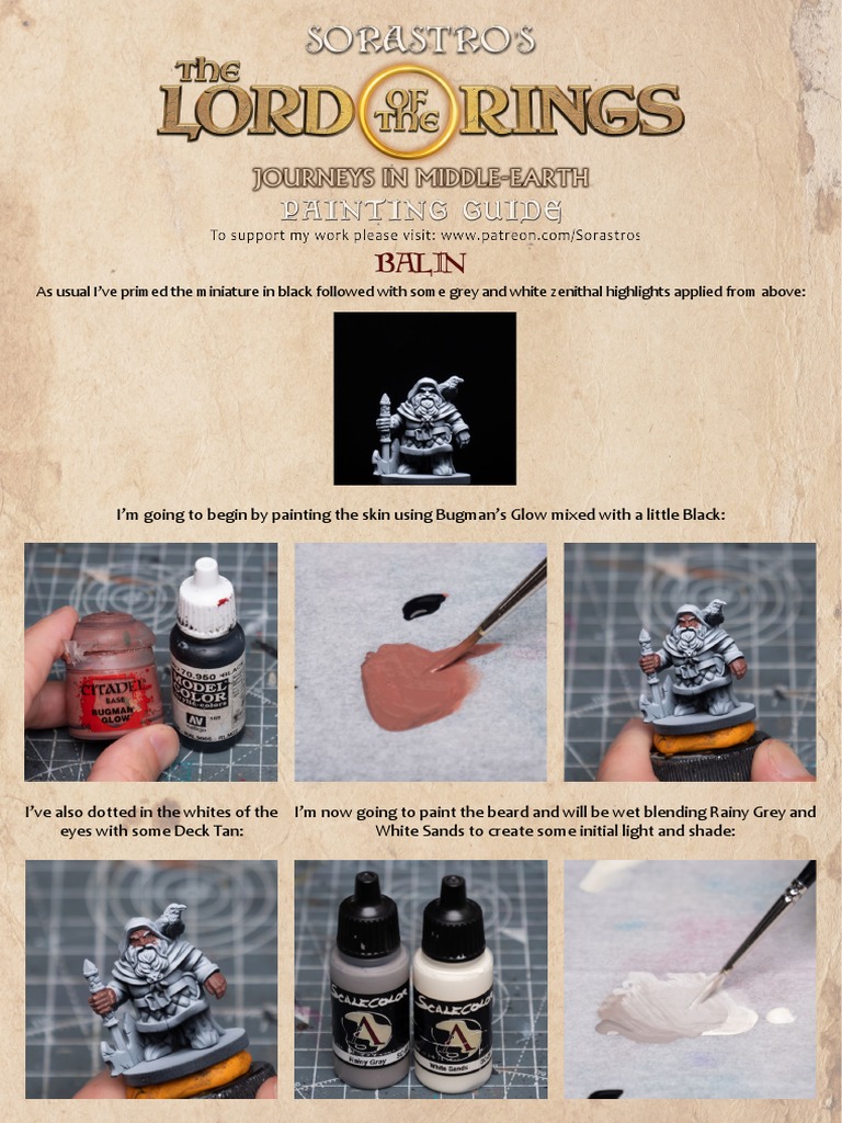 Balin Painting Guide | PDF | Black | Brown