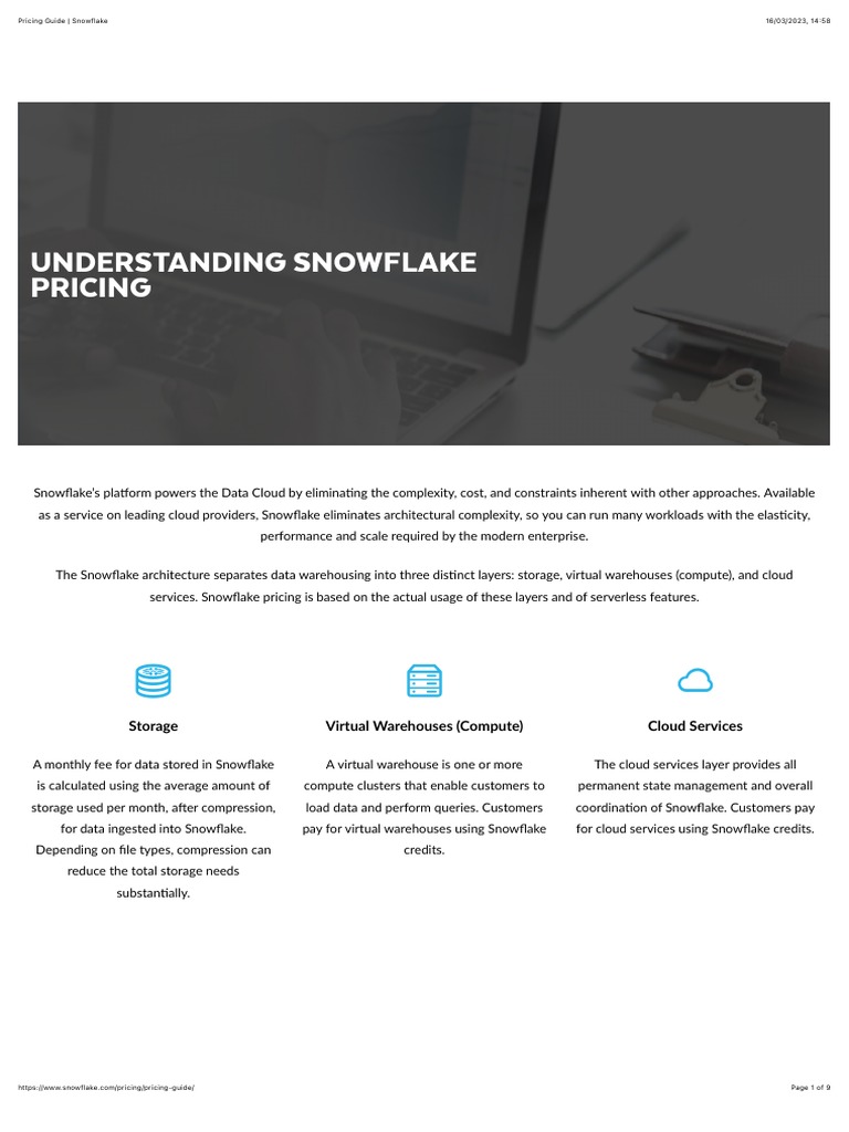 Pricing Guide Snowflake | PDF | Cloud Computing | Computer Data Storage