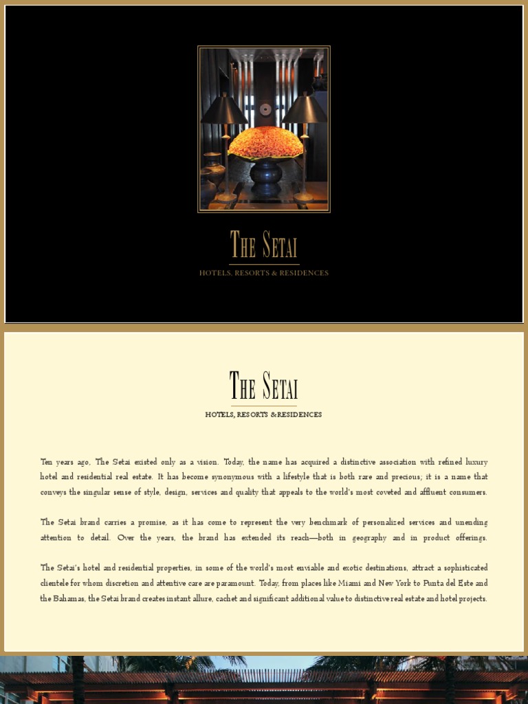 Setai - Group - Worldwide - Projects Hotels | PDF | Restaurants | Hotel